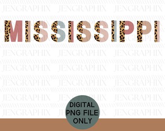 Colorful Mississippi Png Mississippi Sublimation File State - Etsy