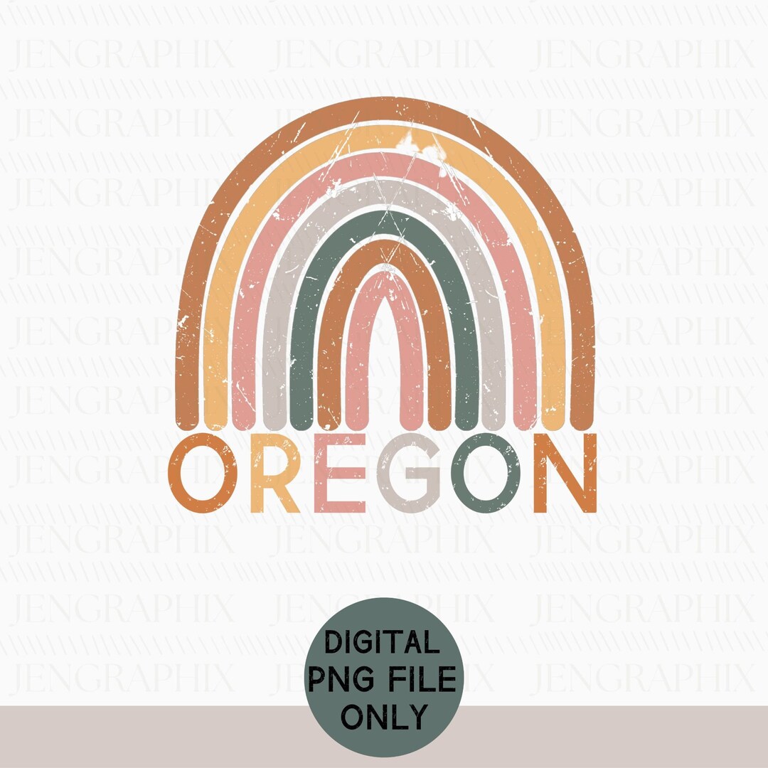 Oregon Rainbow Png, Oregon State Png, Oregon Png, Oregon Sublimation ...