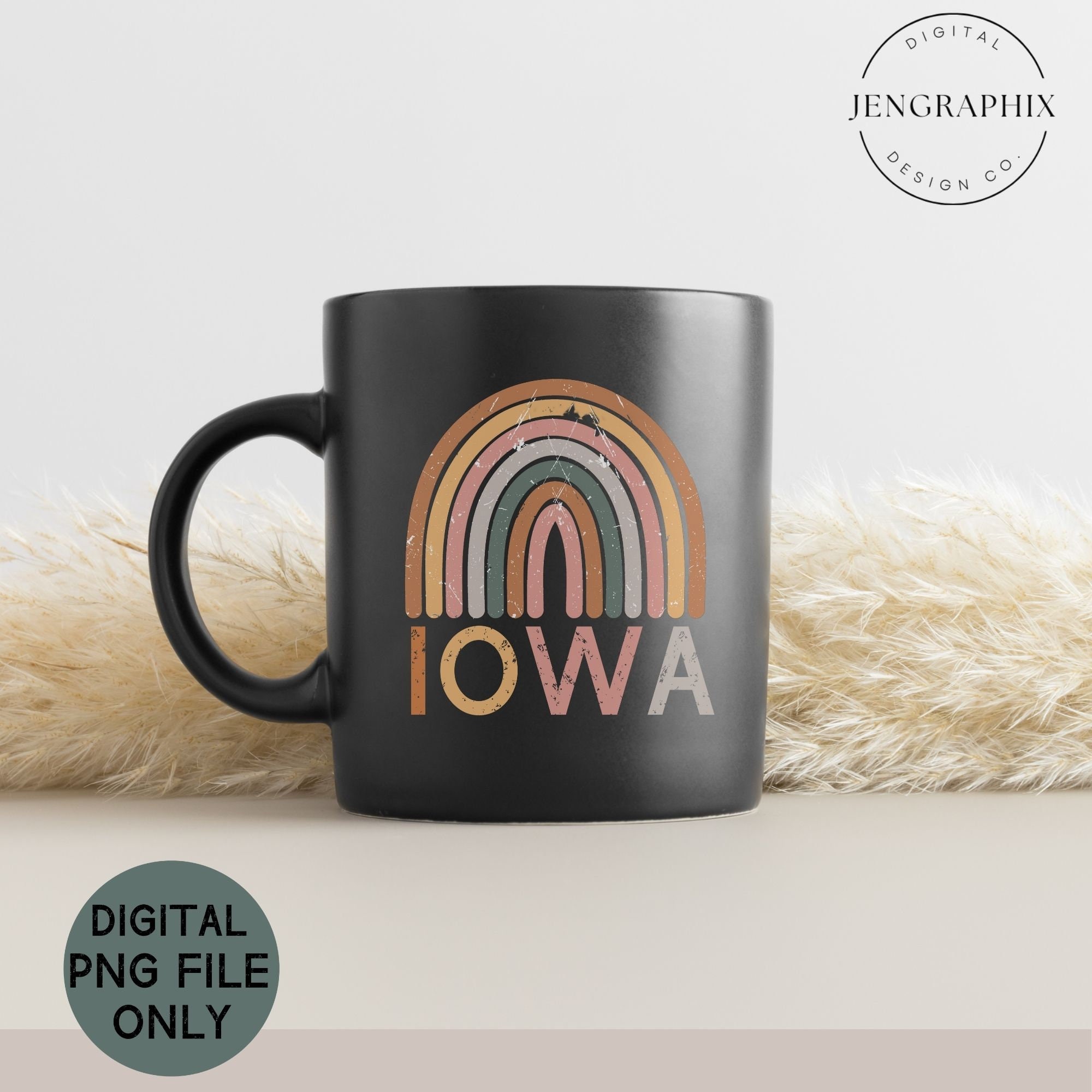 Iowa Rainbow Png, Iowa State Png, Iowa Png, Iowa Sublimation, Boho Iowa ...