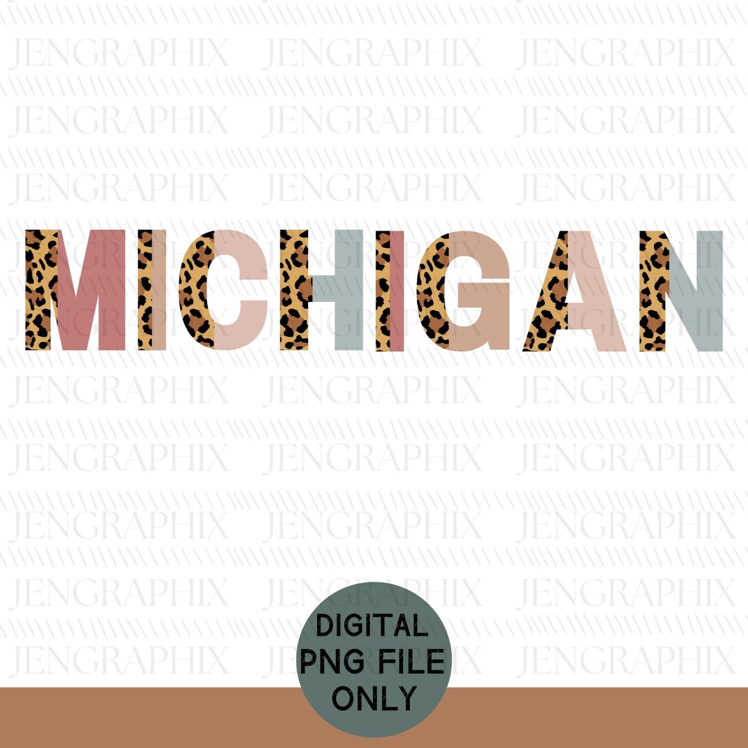Michigan Png, Michigan State Png, Michigan Word Png, Leopard State Png ...