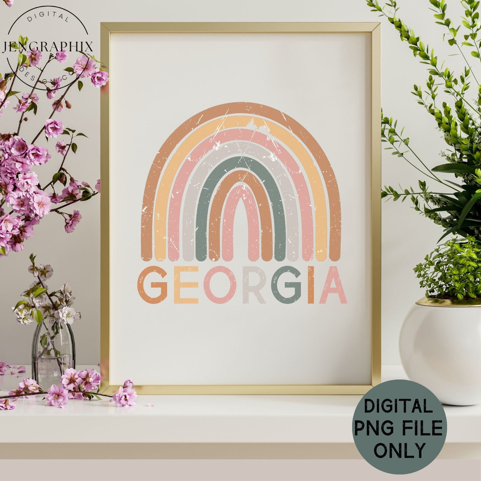 Georgia Rainbow Png, Georgia State Png, Georgia Png, Georgia ...