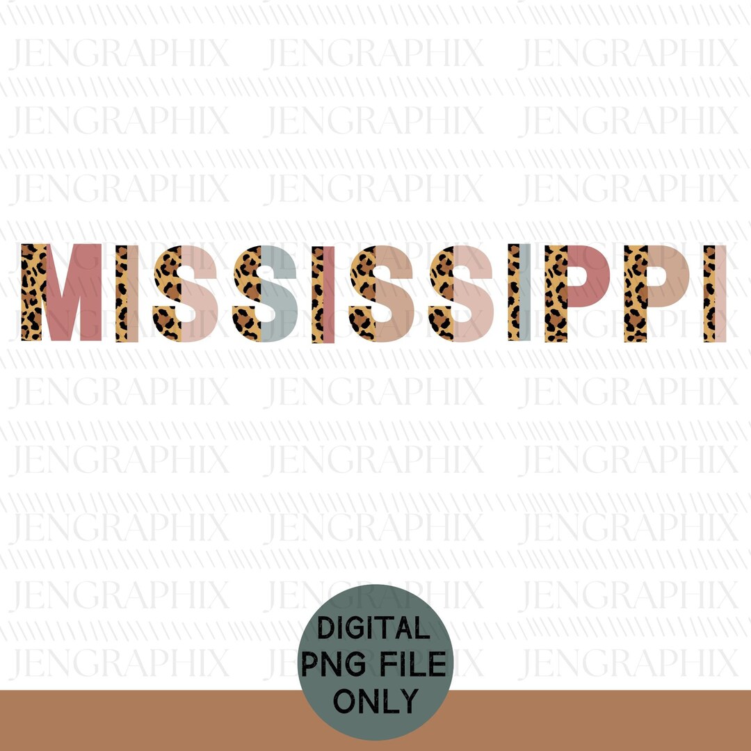 Mississippi Png, Mississippi State Png, Mississippi Word Png, Leopard ...