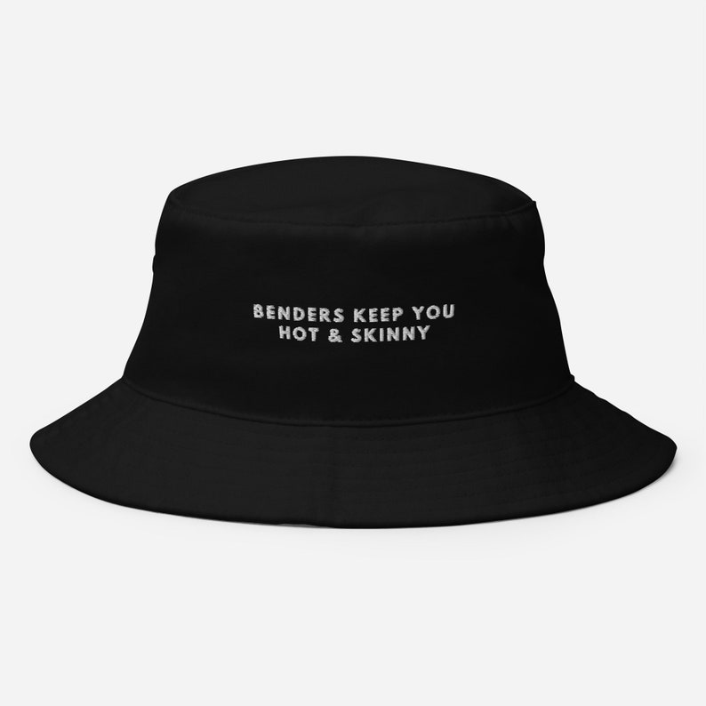 Benders Keep You Hot & Skinny Bucket Hat Rave Hat Black Bucket Hat for ...
