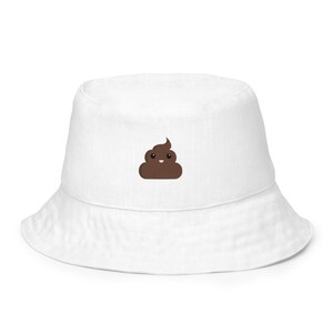 Poop Emoji Reversible Bucket Hat Funny Rave Bucket Hat Black Bucket Hat ...