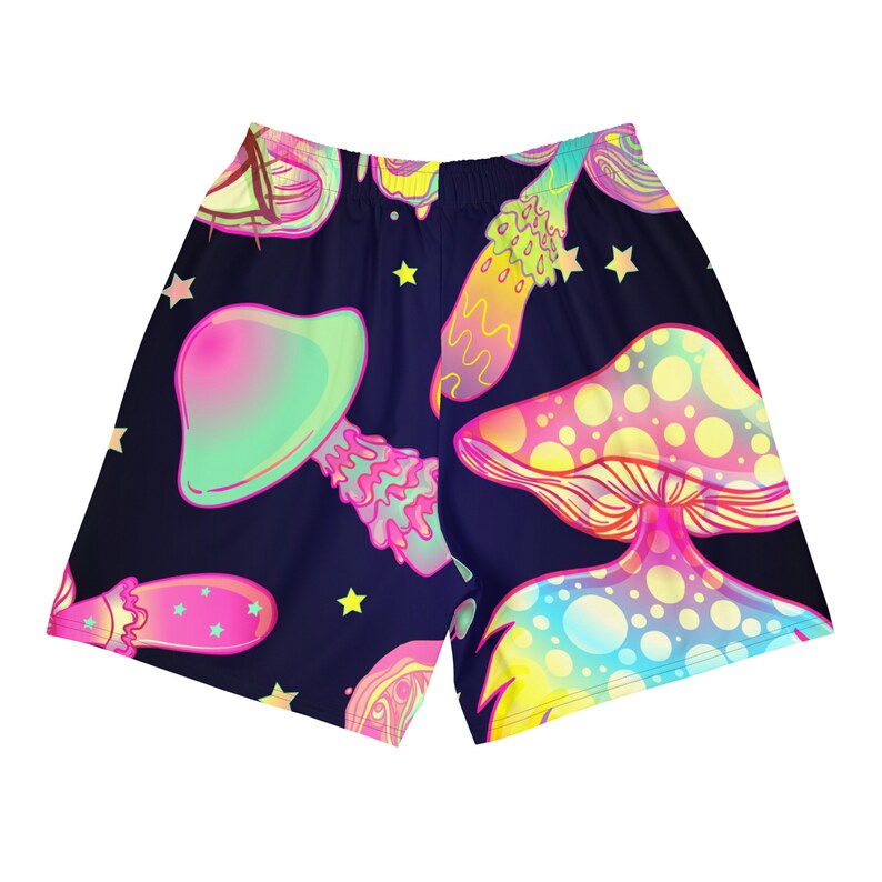Men's Trippy Shroom Rave Shorts Mushroom Shorts for Raves Mens Rave ...