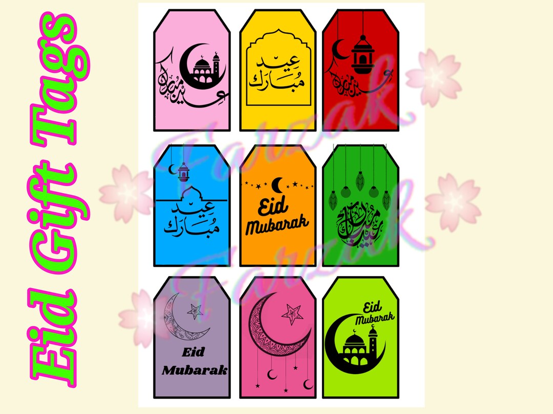 Eid Gift Tags Digital Eid Tags Printable Eid Tags - Etsy