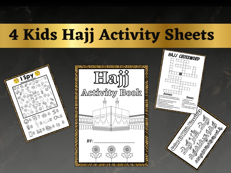 4 Page Hajj Booklet | Islamic Kids Activity | Hajj | Kids Worksheet ...