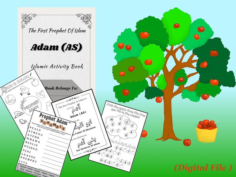 Prophet Adam (AS) Activity Book | Prophets Activity Book | Learn About ...