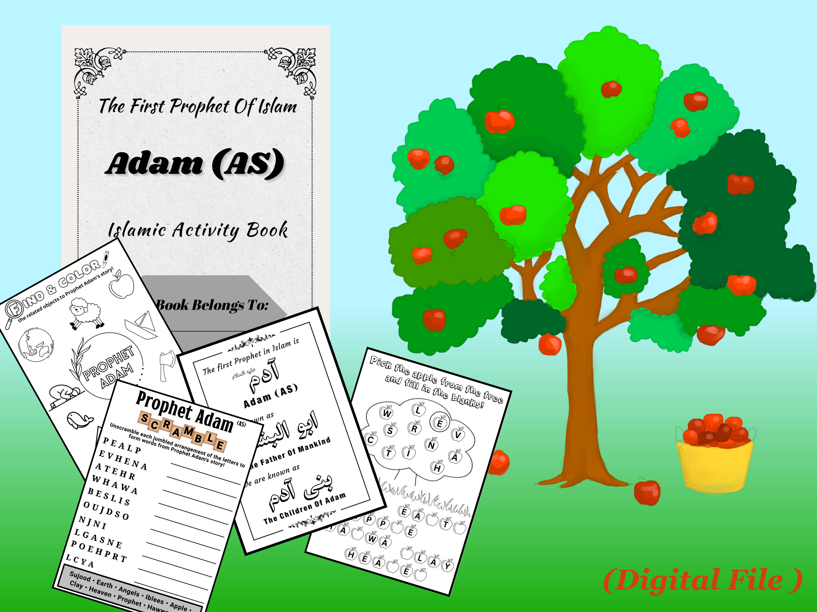 Prophet Adam (AS) Activity Book | Prophets Activity Book | Learn About ...