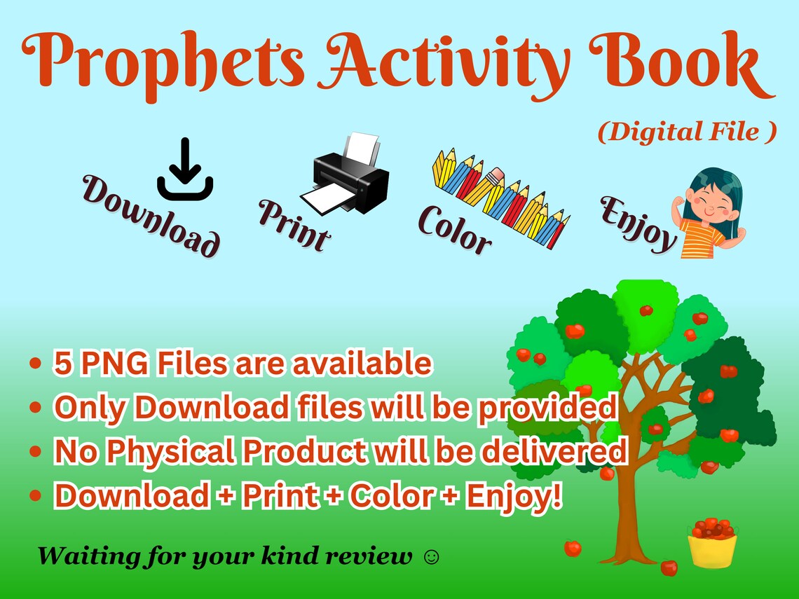Prophet Adam (AS) Activity Book | Prophets Activity Book | Learn About ...