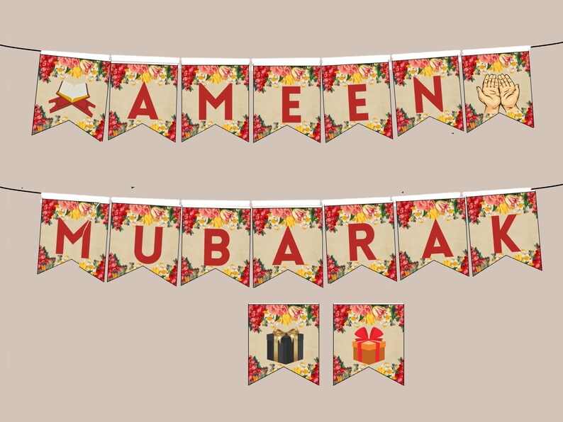 Quran Completion Celebration for Kids | Ameen Banner L= 9.5cm W= 7cm ...