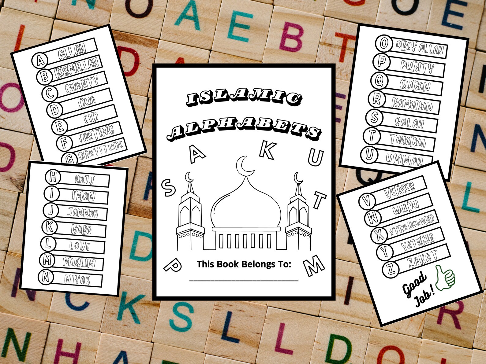 Alphabets of Islam Coloring Book |islamic Coloring Sheets | Ramadan ...