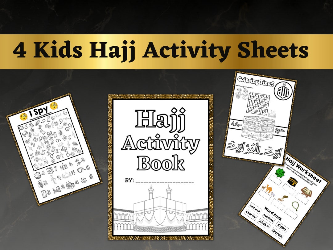 4 Page Hajj Booklet | Islamic Kids Activity | Hajj | Kids Worksheet ...
