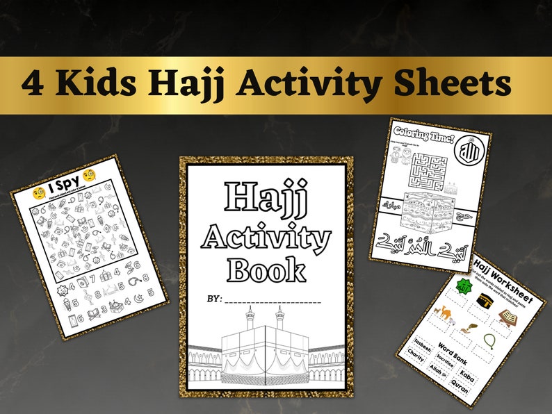 4 Page Hajj Booklet | Islamic Kids Activity | Hajj | Kids Worksheet ...