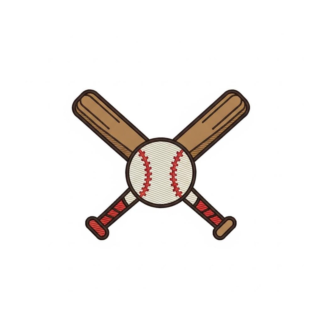 Baseball Bats Embroidery Design | Crossed Bats File | Sports Logo ...