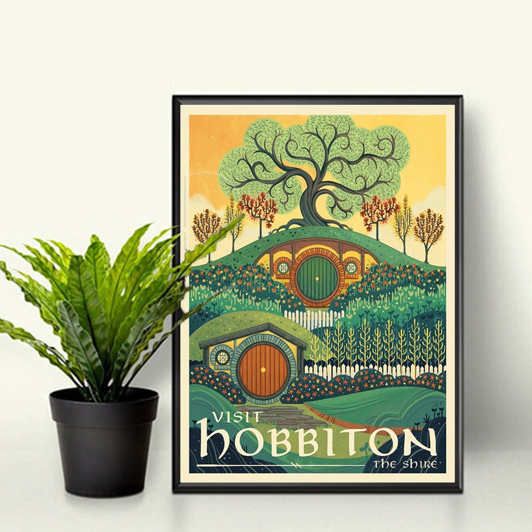 Hobbiton Poster the Shire Poster Lord of the Rings - Etsy