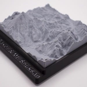 Mt. Baker 3D Topographic Art - Etsy