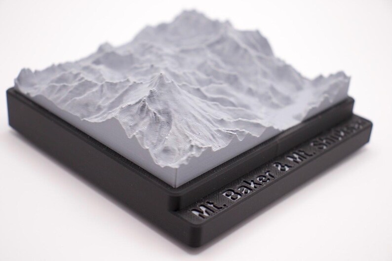 Mt. Baker 3D Topographic Art - Etsy