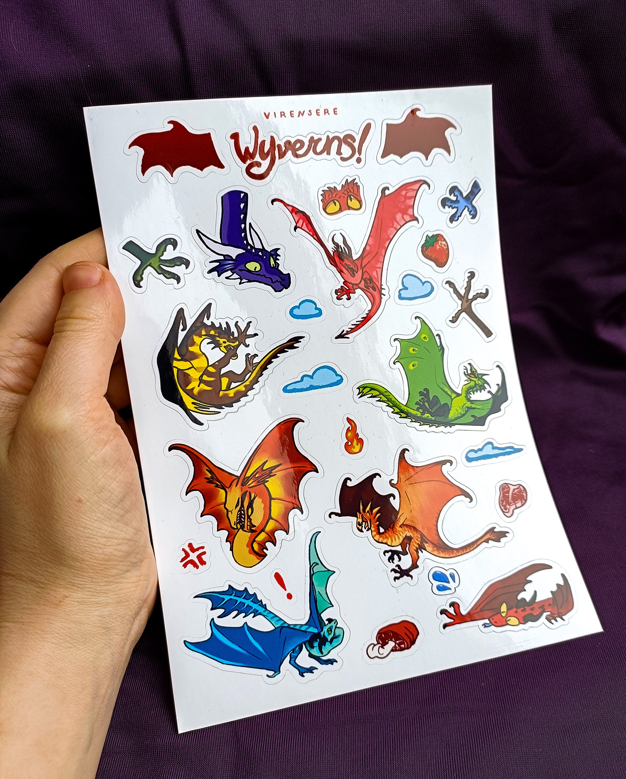 Wyverns A5 Sticker Sheet - Etsy