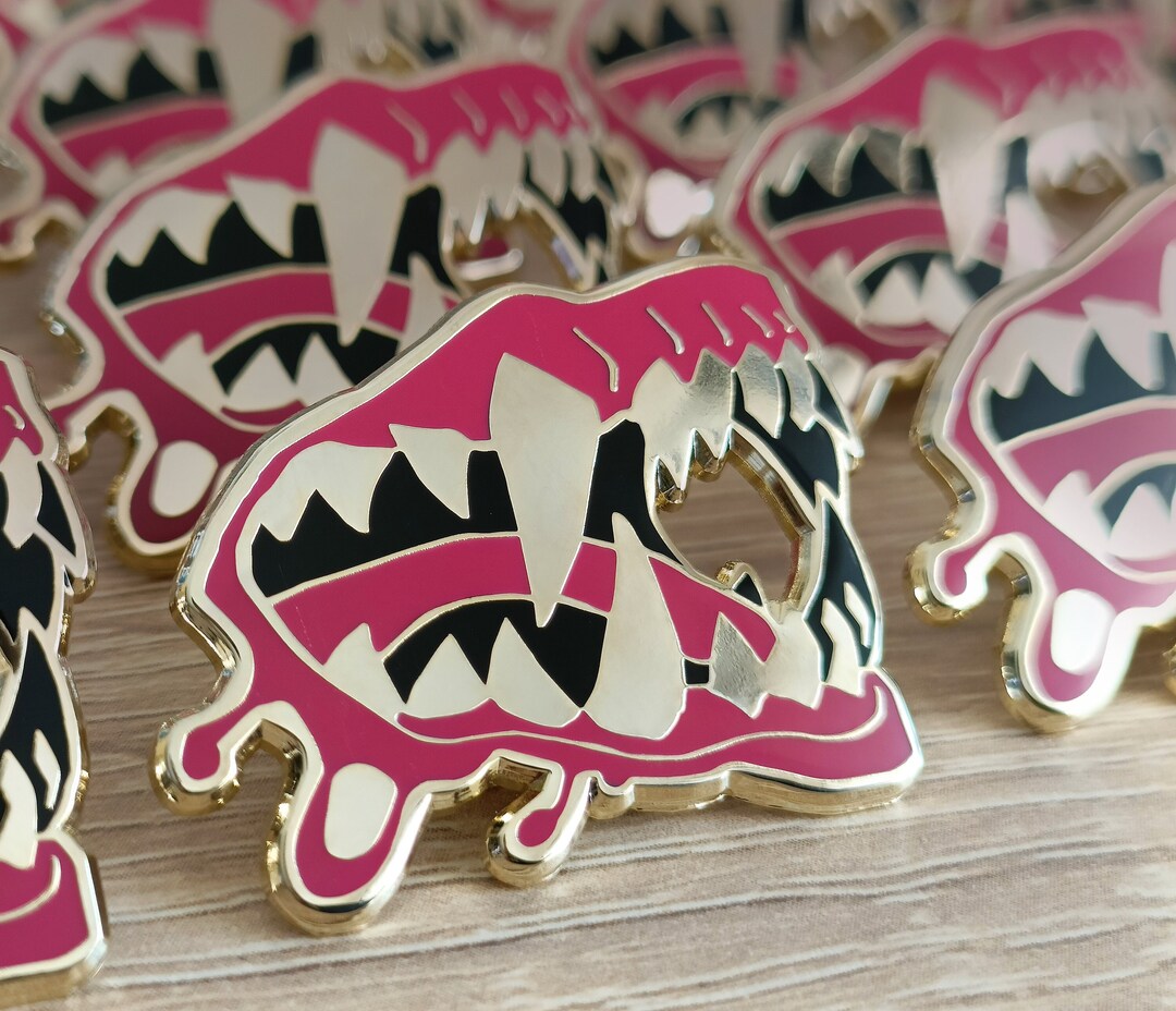 Chompers, Hard Enamel Metal Pin - Etsy