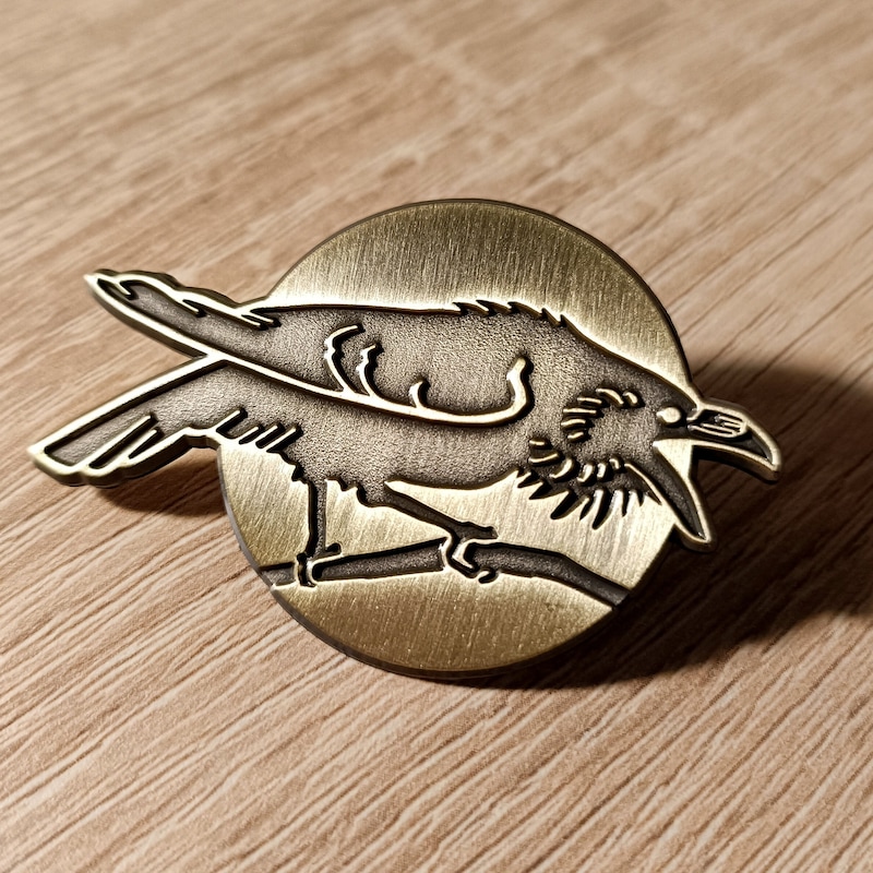 Raven Enamel Pin - Etsy