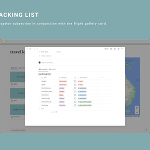 Notion Travel Log Notion Template Aesthetic Notion Template Travel ...