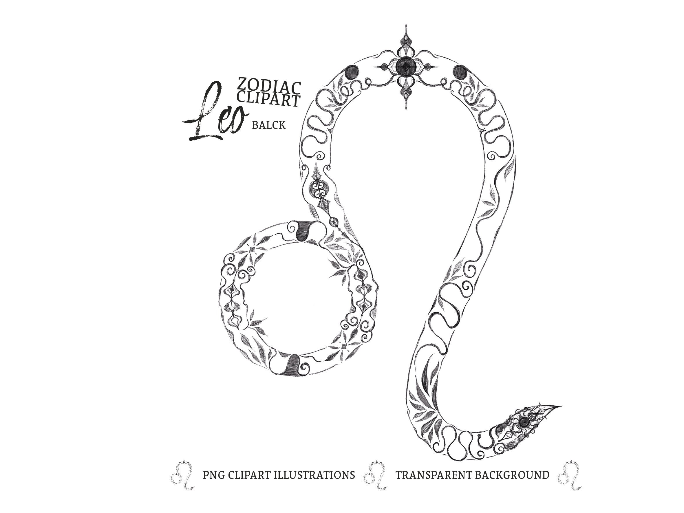 Zodiac Clipart Leo PNG Vector Symbol Ornaments Night Stars Zodiac Magic ...