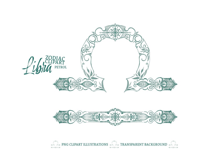 Zodiac Clipart Libra PNG Vector Symbol Ornaments Night Stars Zodiac ...