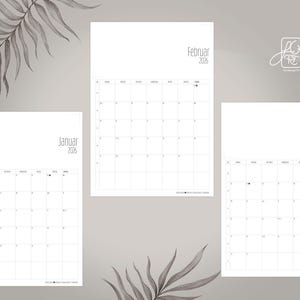Calendar 2025 & 2026 Design Minimalistic Portrait Format | Individual ...