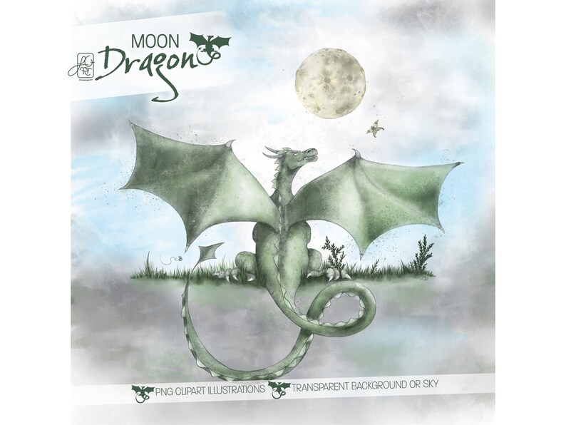Moon Dragon | Dragon PNG Symbol Clipart Luna Dragon Year Witches ...