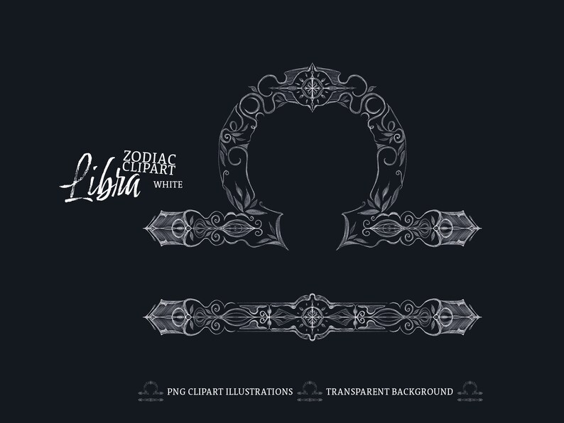Zodiac Clipart Libra PNG Vector Symbol Ornaments Night Stars Zodiac ...
