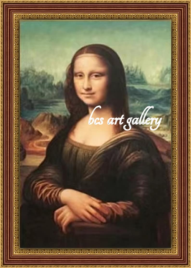 Mona Lisa Leonardo Da Vinci Hand Painted Oil Reproduction Leonardo Magnum Opus in Louvre - Etsy
