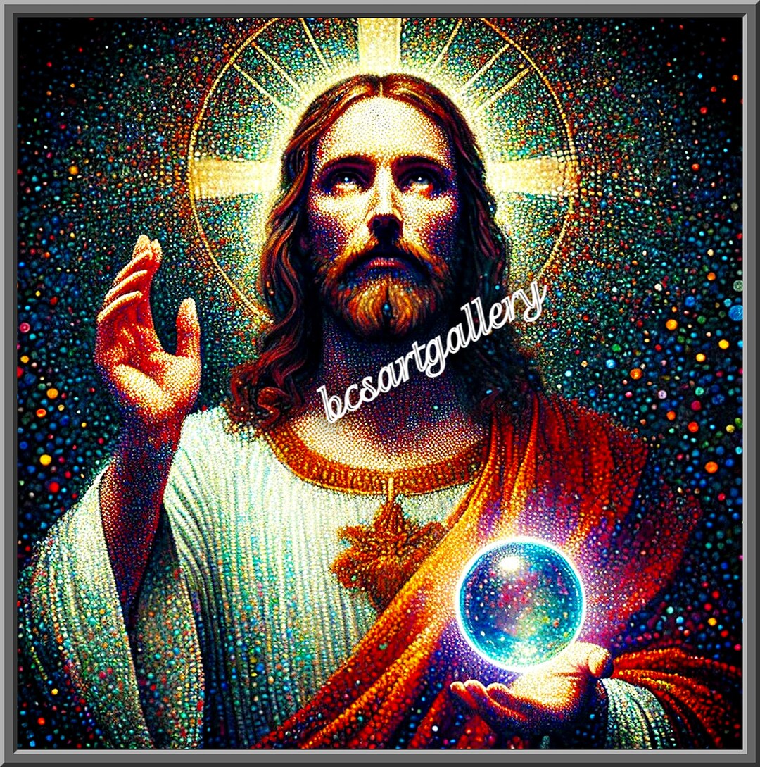 Original Divine Reflection Oil Painting on Canvas All-seeing Salvator ...