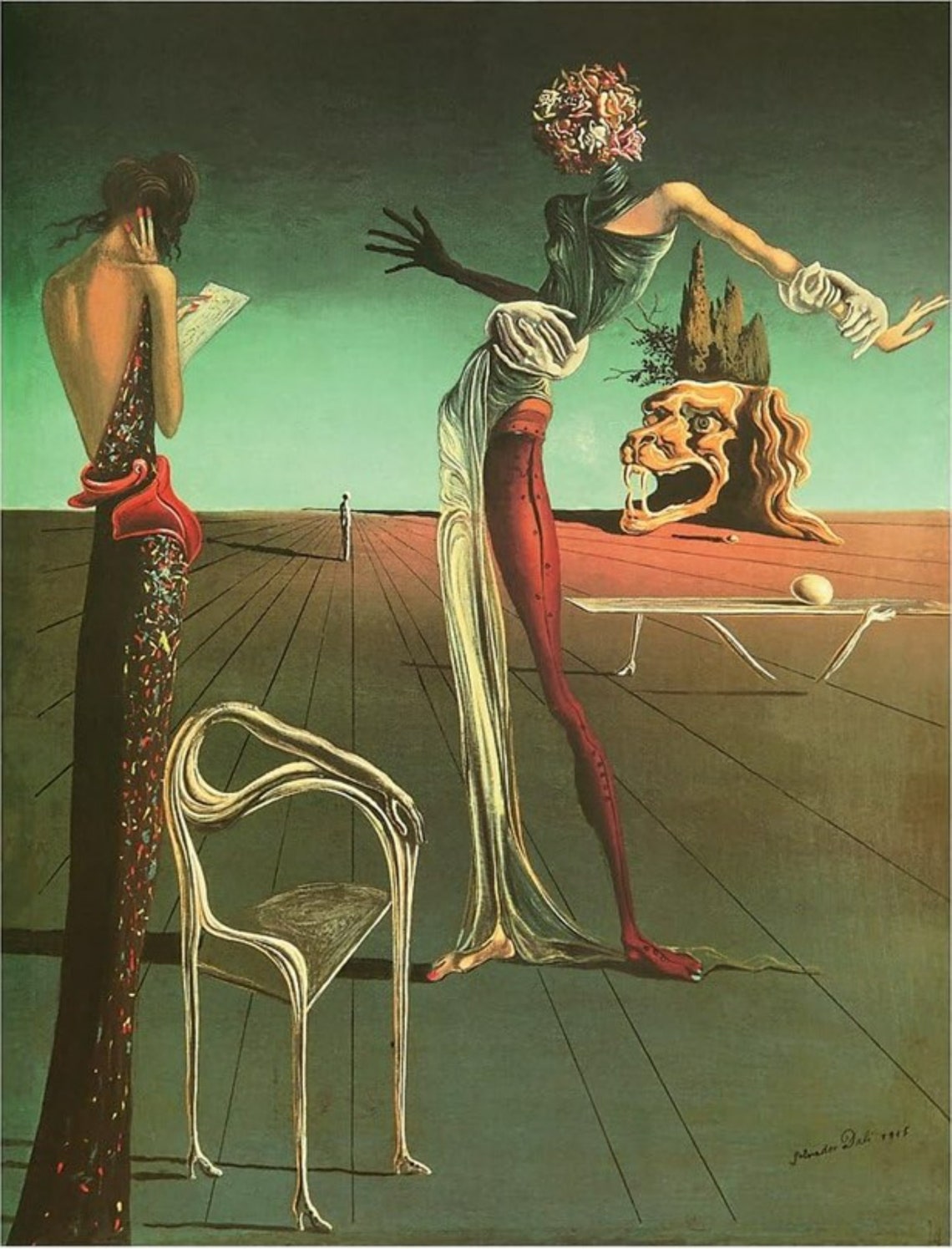 Salvador Dali - Woman With a Head of Roses 1935 Museum Quality Hand ...