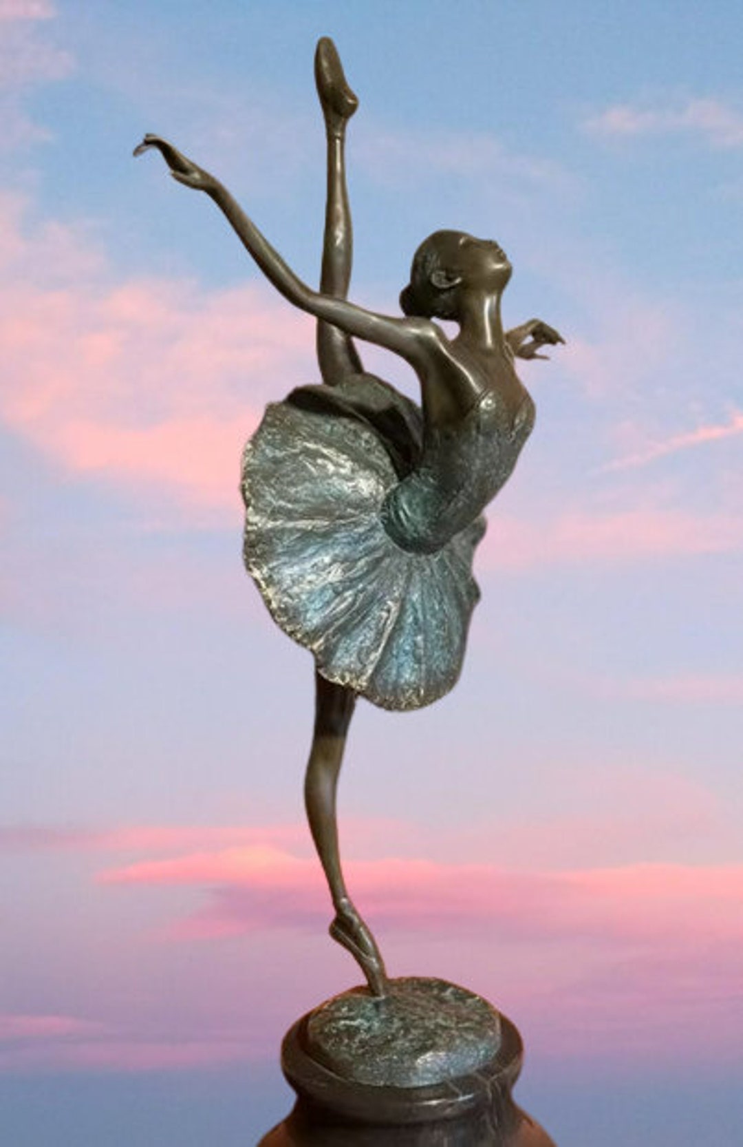 Dancer Large Surreal Bronze Sculpture 26in Abstract and Modernist ...
