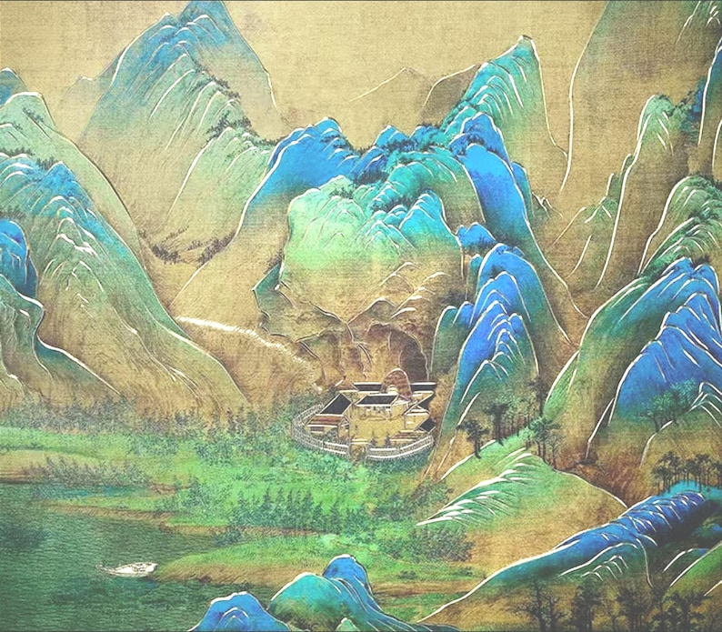 Copper Engraving Replica | A Thousand Miles of Rivers and Mountains by ...