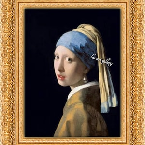 Girl With a Pearl Earring Johannes Vermeer Museum Quality Hand Painted ...