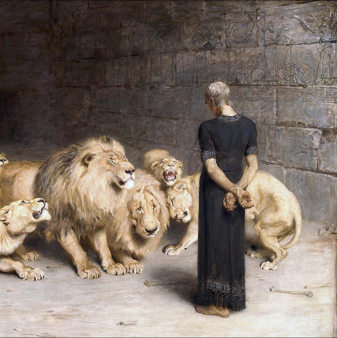 Briton Riviere Daniel in the Lions Den 1872 | Hand-painted Oil ...