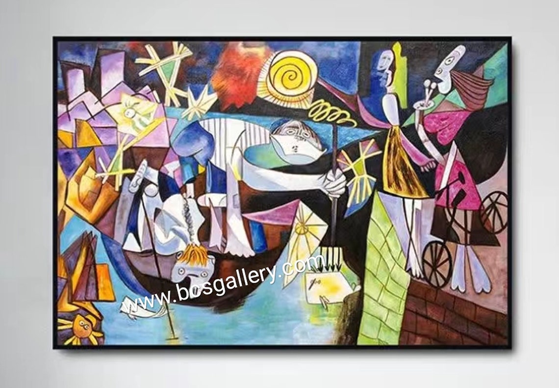 Pablo Picasso Night Fishing at Antibes 1939 High-end Hand Painted Oil ...