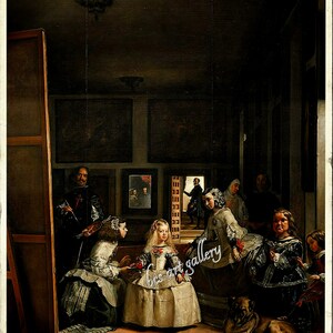 The Meninas Diego Velazquez 1656 the Ladies-in-waiting Hand Painted Oil ...