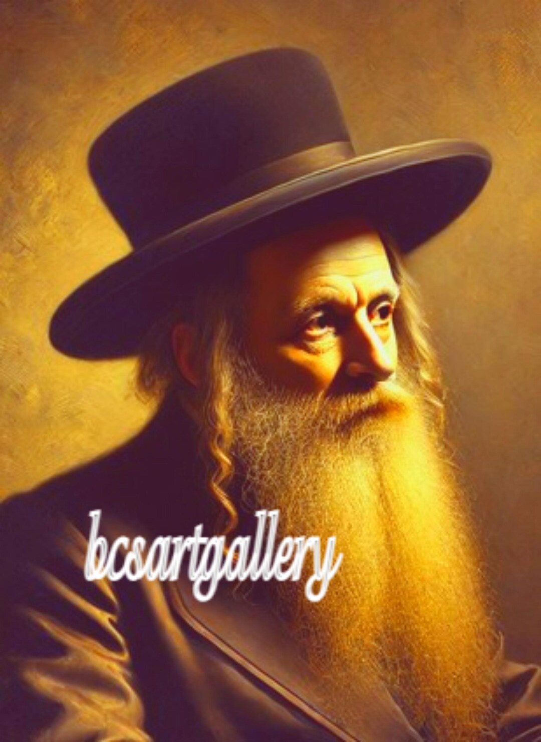 Rabbi Menachem Mendel Schneerson Original Lubavitcher Rebbe Painting ...