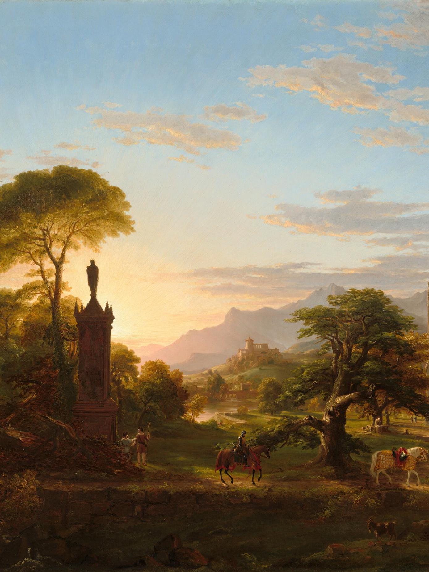 Thomas Cole - the Return 1837 Museum Quality Hand Painted Oil Painting ...