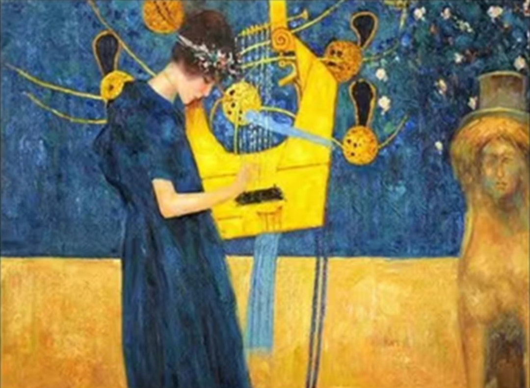 Klimt Music 1895 Museum Quality Hand Painted Oil Reproduction Gustav ...