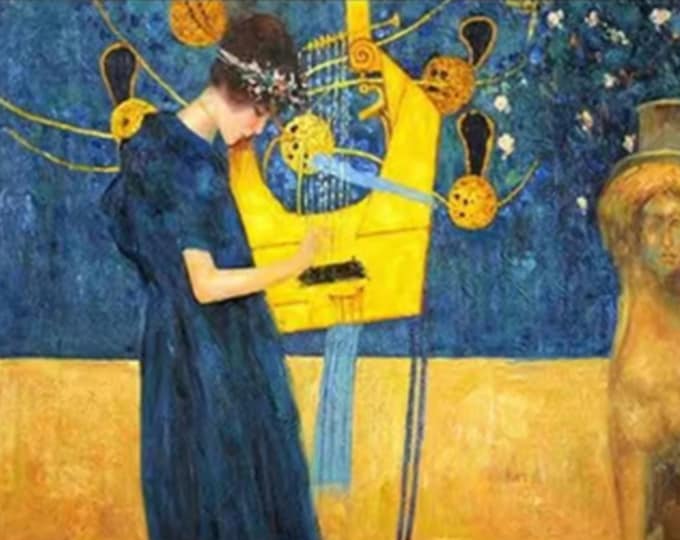 Klimt Music 1895 Museum Quality Hand Painted Oil Reproduction Gustav ...