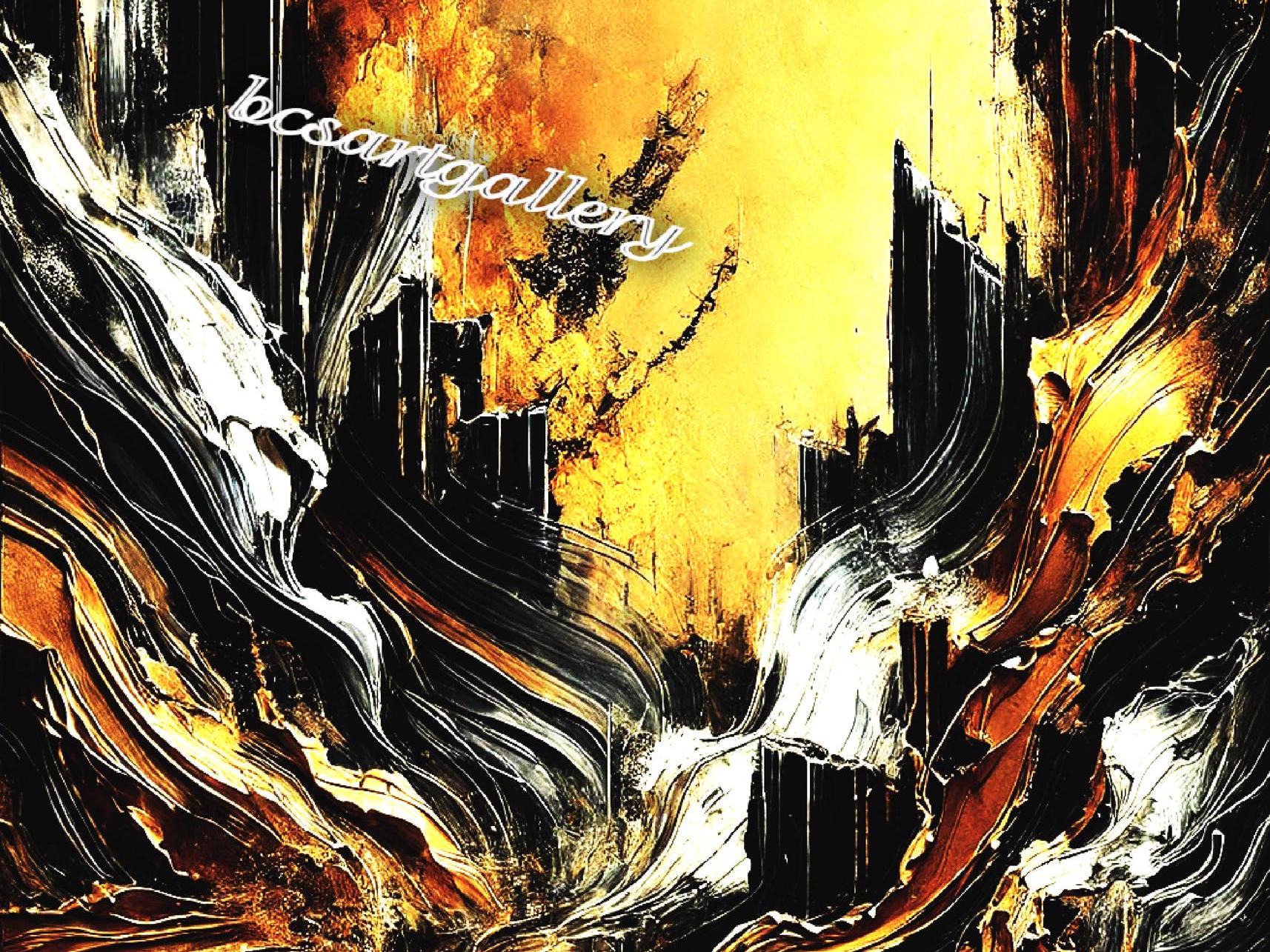 Echoes Original Oil Painting on Canvas 100% Hand-painted Slab-style ...