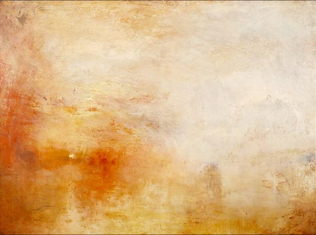 JMW Turner Sun Setting Over a Lake 1840 Museum Quality Hand - Etsy