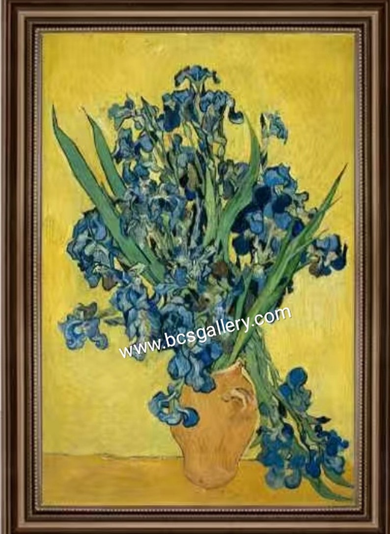 Van Gogh Still Life With Irises 1890 Museum Quality Hand Painted Oil ...