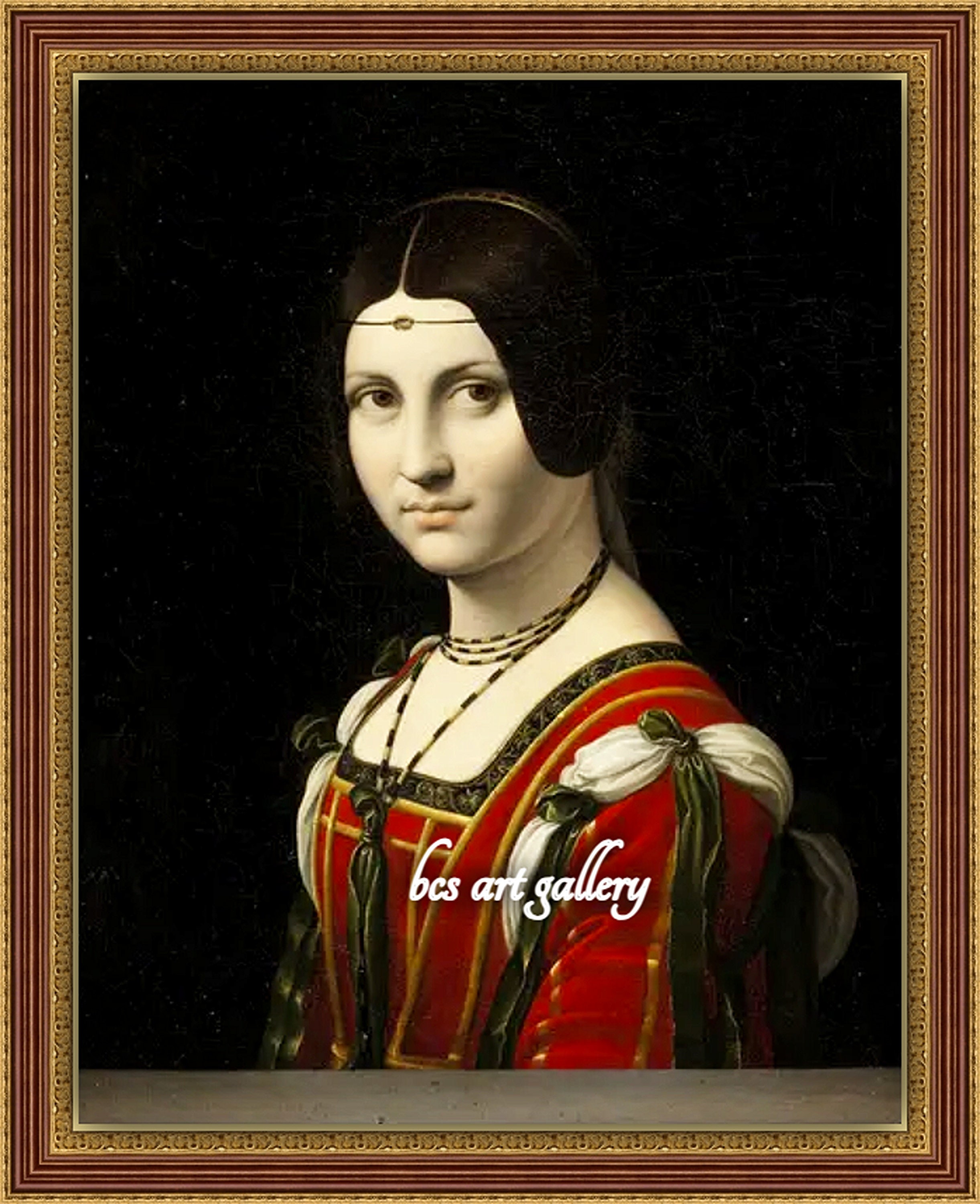 Leonardo Da Vinci La Belle Ferronnière Hand Painted Oil Reproduction ...