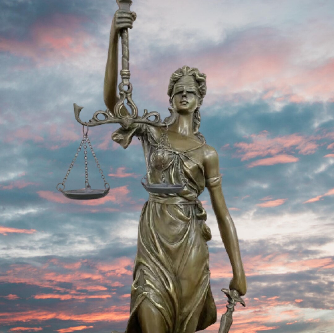 Large Lady Justice Bronze Sculpture on Marble Base Hans Gieng Statue ...