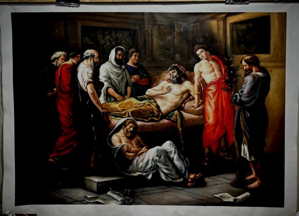 Last Words of the Emperor Marcus Aurelius Eugène Delacroix 1844 Museum ...